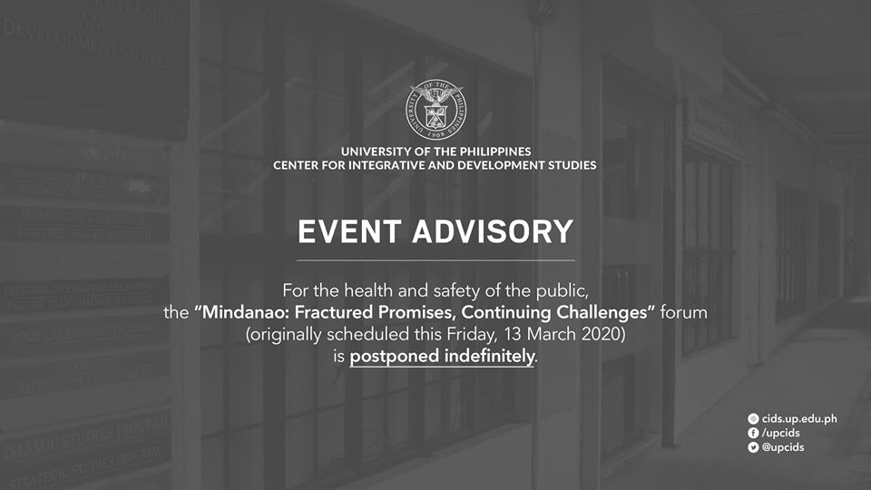 EVENT ADVISORY – Mindanao Forum – Institute of Islamic Studies ...